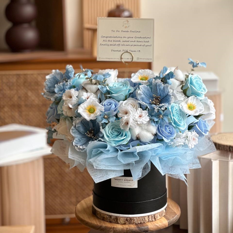 Cheras Soap Flower Box for Anniversary | Twenty Degrees Florist